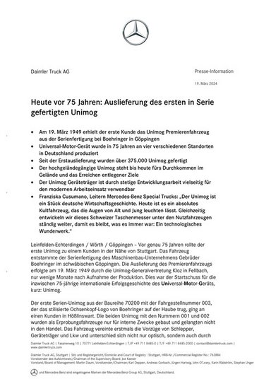 Media Center | Daimler Truck