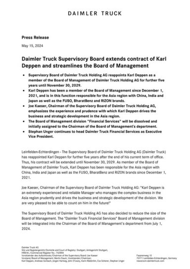 Media Center | Daimler Truck